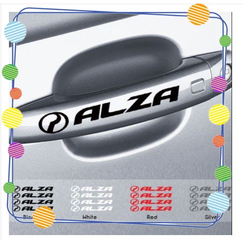4Pcs/Set Fun Car Sticker PERODUA ALZA Decal Wrist Doors Handle Vinyl ...