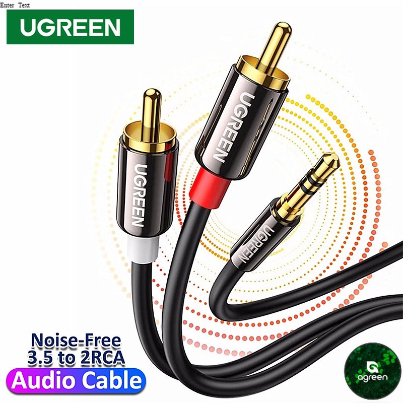 AC UGREEN 3.5mm to 2 RCA Cable Audio Auxiliary Stereo Y Splitter Cable Aux to 2RCA Cable ...