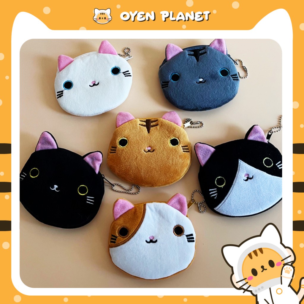 OYEN PLANET Cute Cat Coin Purse Dompet Syiling Kecil Beg Duit Perempuan ...