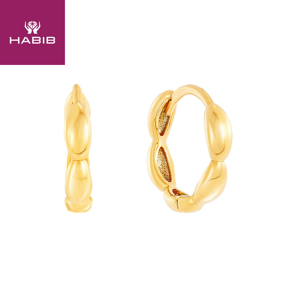 HABIB Oro Italia 916 Yellow Gold Earrings GE73920323 | Shopee Malaysia