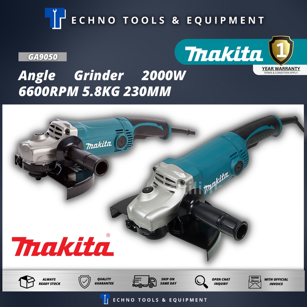 MAKITA GA9050 Angle Grinder 2000W 6600RPM 5.8KG 230MM - 1 Year Warranty | Shopee Malaysia