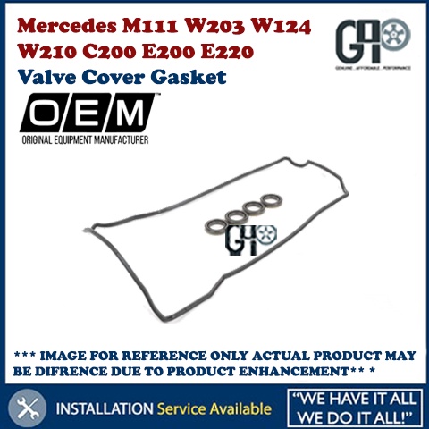 Mercedes Benz M111 W203 W124 W210 head Valve Cover Gasket set +plug ...