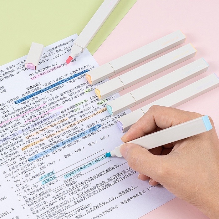 【R&R】6PCS Highlighter Pen Highlight Highlighter Set Highlight Pen ...