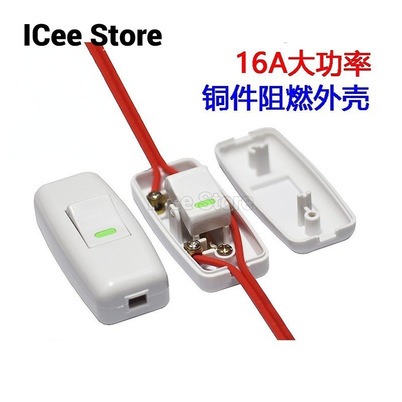 Lamp Switch Universal AC 110-250V 2A Inline Lighting Lamp ON/OFF ...
