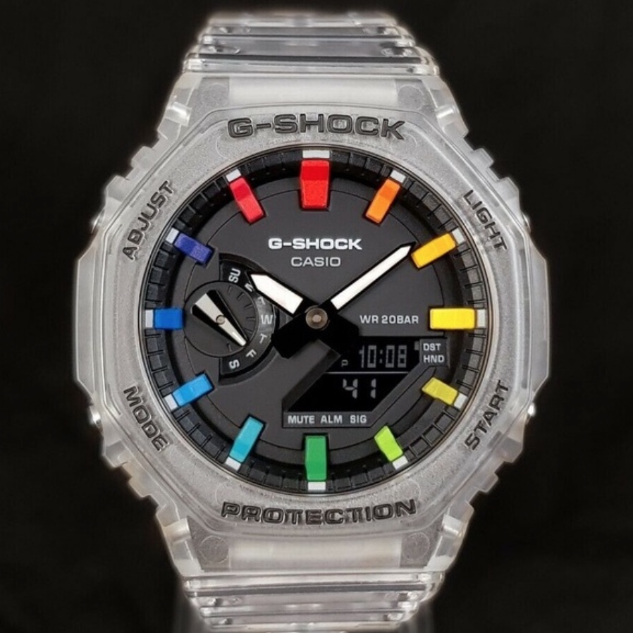 G Shock GA 2100 TMJ New Version CasiOak Crystal Jelly ,Day Indicator ...
