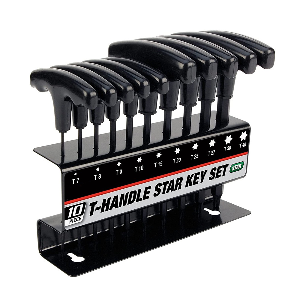 WOZOBUY 10pc Metric or Inch T-Handle Hex Key Allen Wrench Tool Set or ...