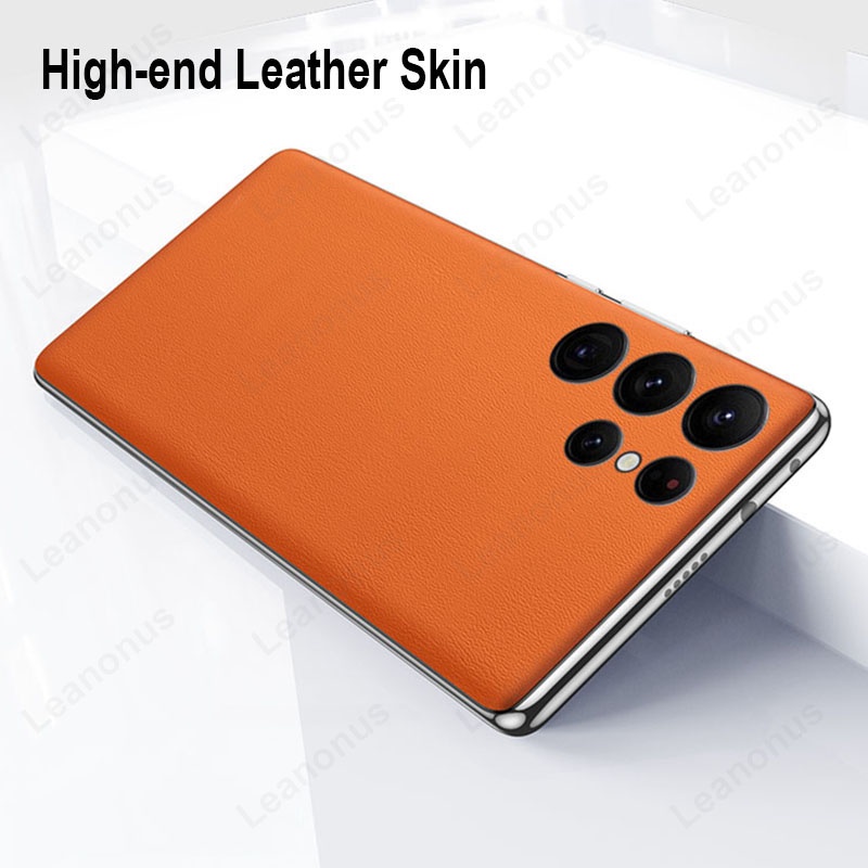 Samsung Galaxy S23 S22 S24 Ultra Plus High-end Leather Decal Skin Back ...