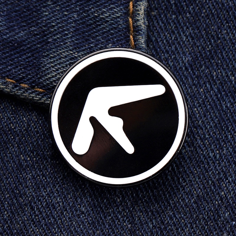 Aphex Twin Logo Black and White Pins Richard James Music Band Enamel ...