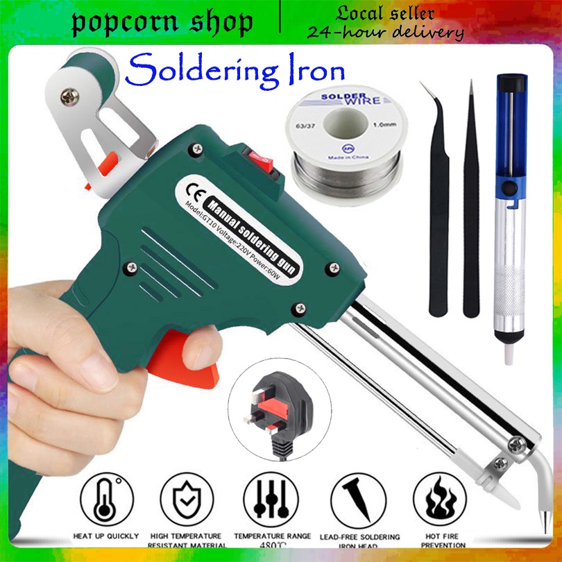 220V 60W Manual Soldering Gun Hand-held External heating Soldering Iron ...