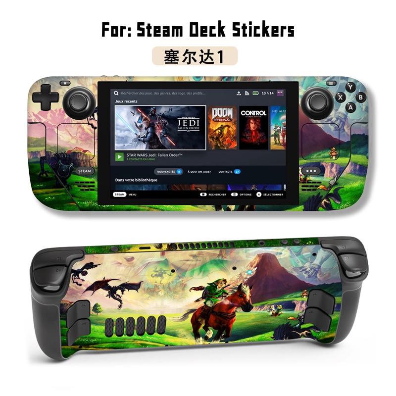 Steam Deck Skin Sticker Kawaii Cute Anime Game Pattern Full Wrap Cover ...