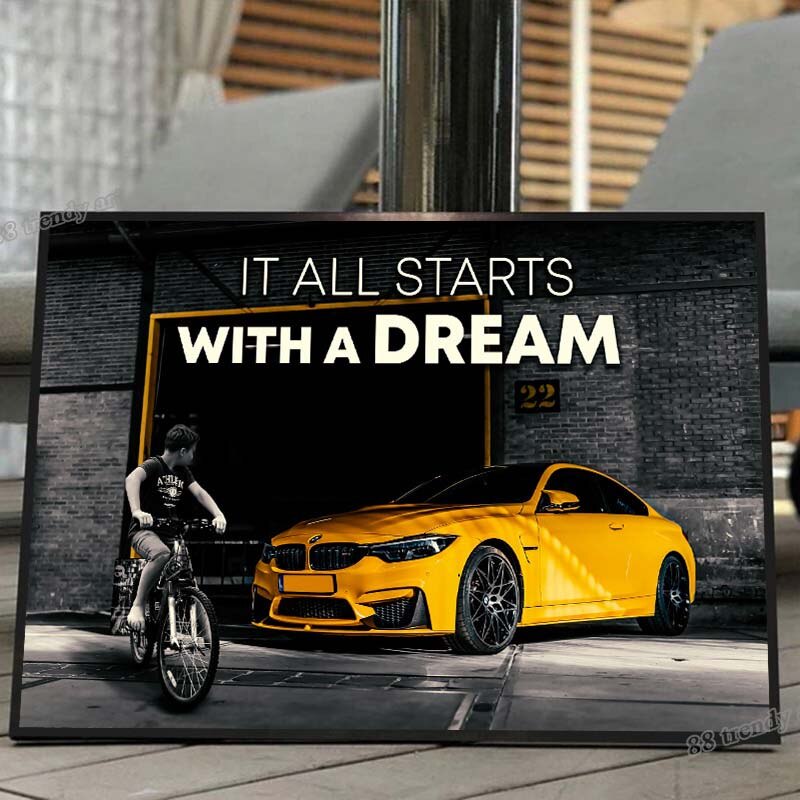 Little Boy on The Bike Looks At The Luxury Car Picture It All Starts ...