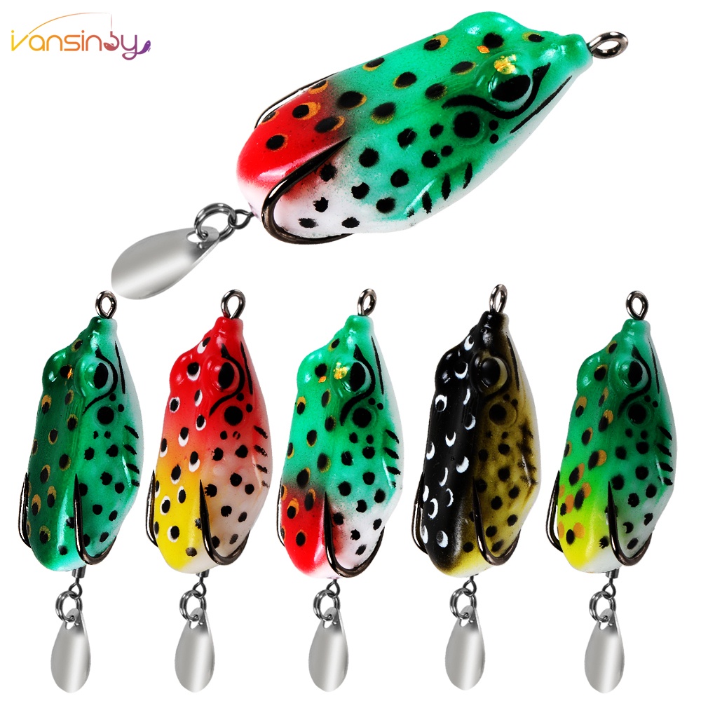 Umpan Katak 4cm/6g Soft Frog Fishing Lure Mini Soft Lure Double Hooks ...