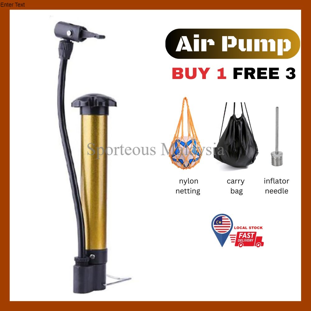 🇲🇾 READY STOCK Pam Angin Bola Tayar Basikal Ball Air Pump Portable ...