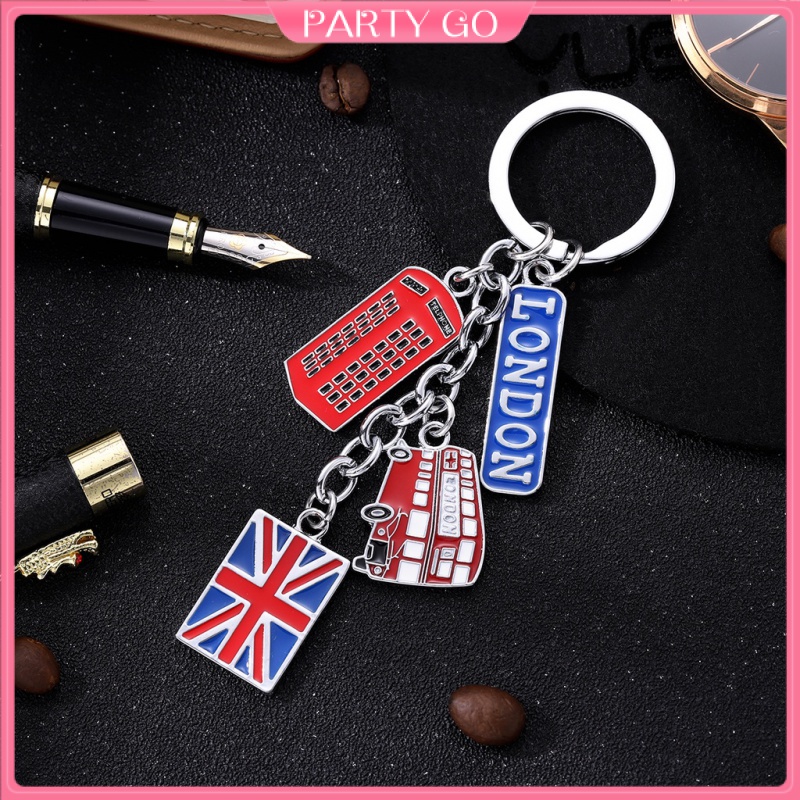 London Keychains UK Souvenir Key Rings Metal Keychain Union Jack Flag ...
