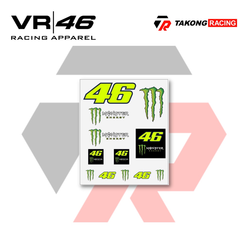 VR46 Large Monster VR46 Stickers Set (MOUST398603) | Shopee Malaysia