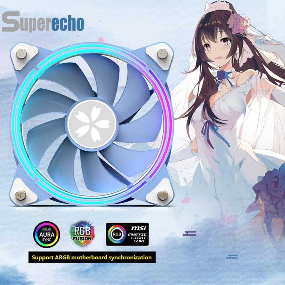 Yeston ZEAGINAL 12cm PC Case Fan Cooling Hydraulic 4Pin PWM ARGB CPU ...