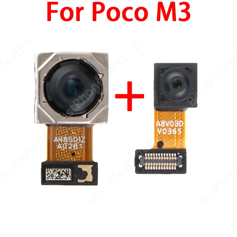 For Xiaomi Mi Poco M3 Original Front Back Camera Frontal Backside Small ...