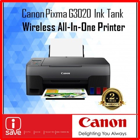 CANON PIXMA G3020 Wireless All in One Ink Tank Printer | Shopee Malaysia