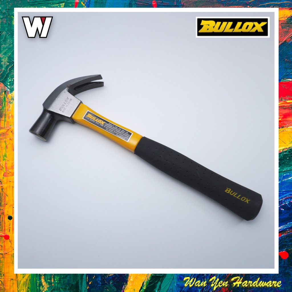 JAPAN BULLOX HAMMER / BULLOX CLAW HAMMER WITH FIBREGLASS HANDLE ...