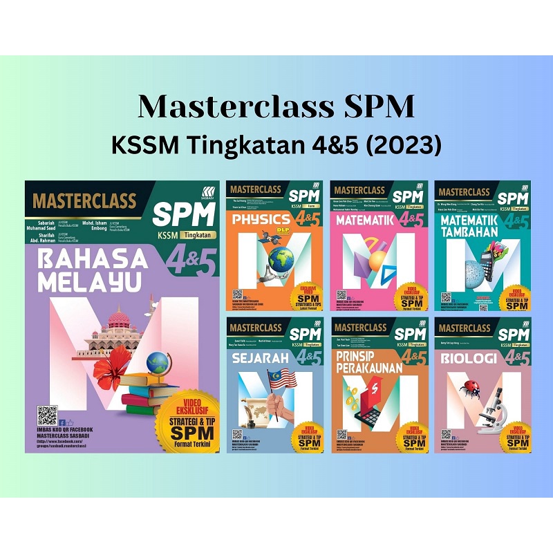 Sasbadi Masterclass Spm Tingkatan 4 And 5 Kssm 2023 Shopee Malaysia
