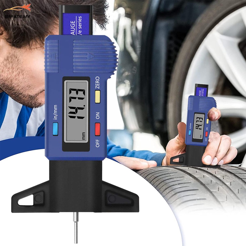 Electronic Digital Tyre Tread Depth Gauge Accurate Portable Tread Depth ...