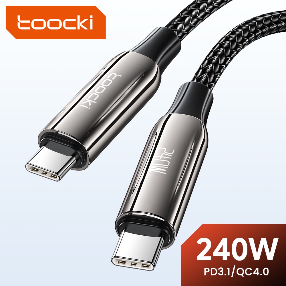 Toocki 240W/6A Type C to Type C cable PD3.1 QC 4.0 Super Fast Charging ...