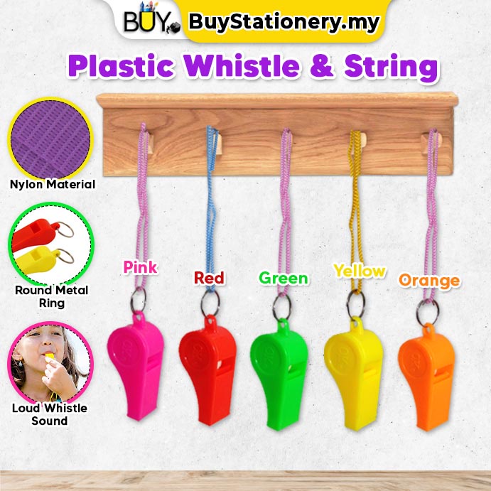 Plastic Whistle with String Sport Equipment Referee Whistle Wisel Sukan ...
