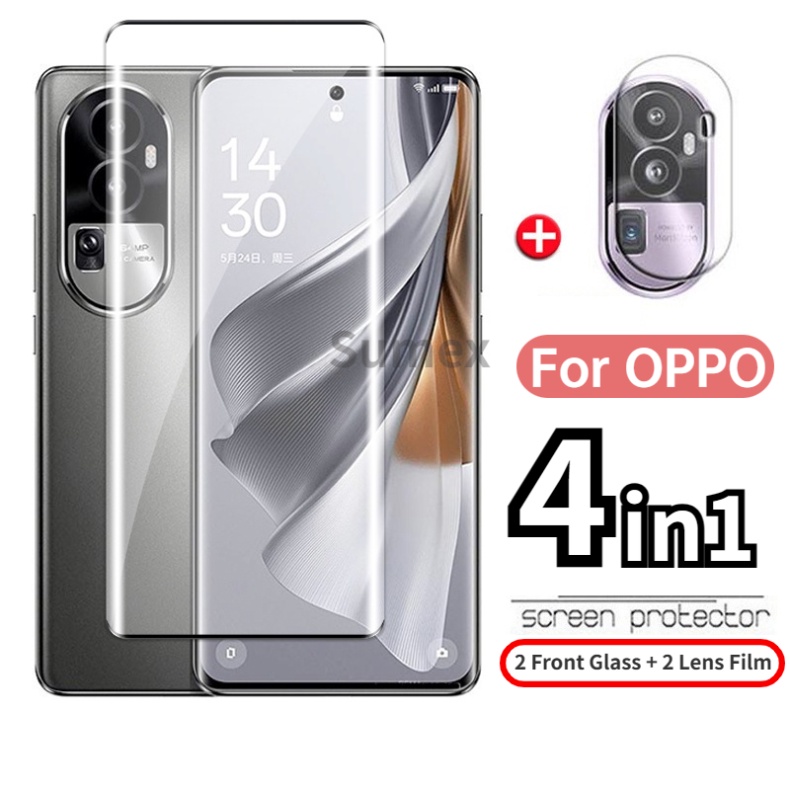 4in1 Tempered Glass Screen Protector For OPPO Reno 10 Pro Plus 2023 5G ...