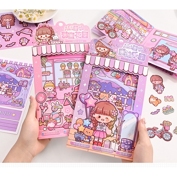 Aki Sauce DIY Kneading Paper Doll House Quiet Book Handmade Toys for ...