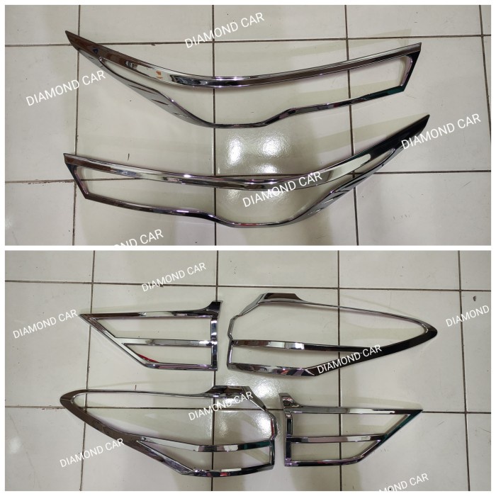 Toyota Innova Zenix 2023 Chrome Glossy Front and Rear Lamp Garnish ...