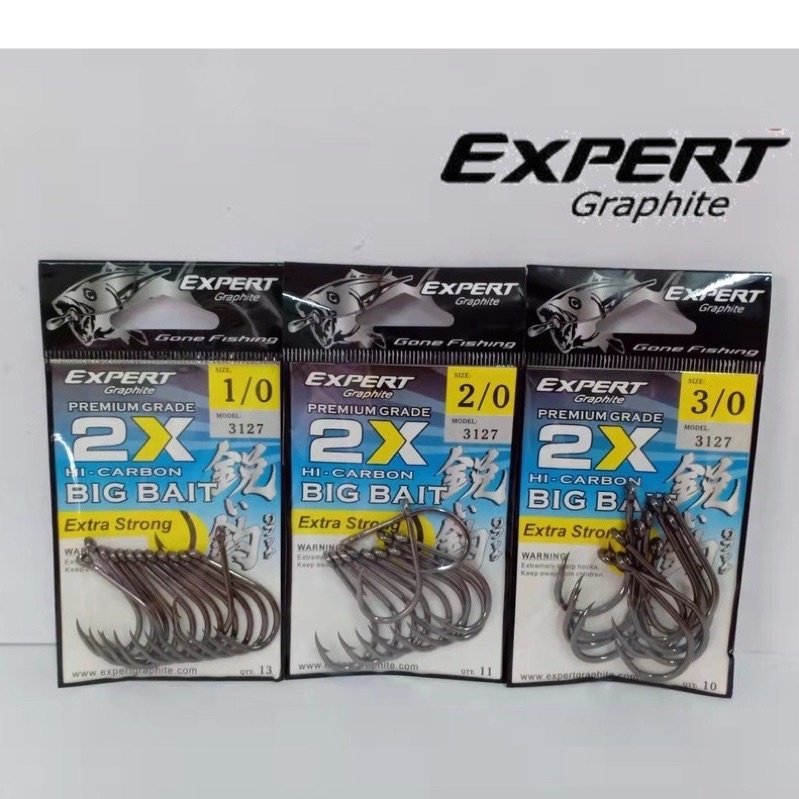 EXPERT GRAPHITE HOOK BIG BAIT 2x HOOK (3127) | Shopee Malaysia