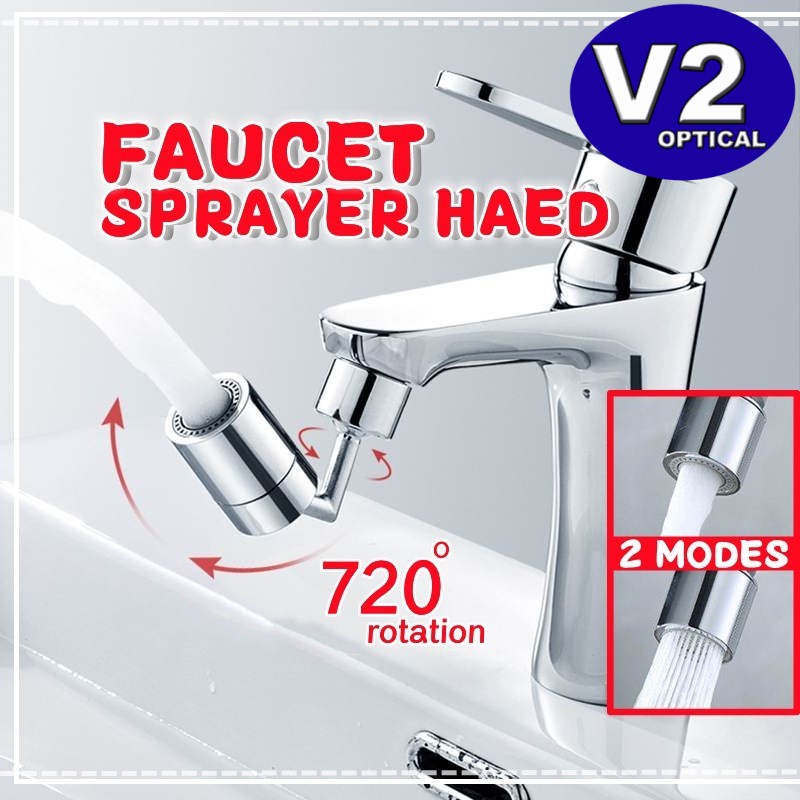 720° Rotatable Faucet Sprayer Head Universal Splash Filter Innovative
