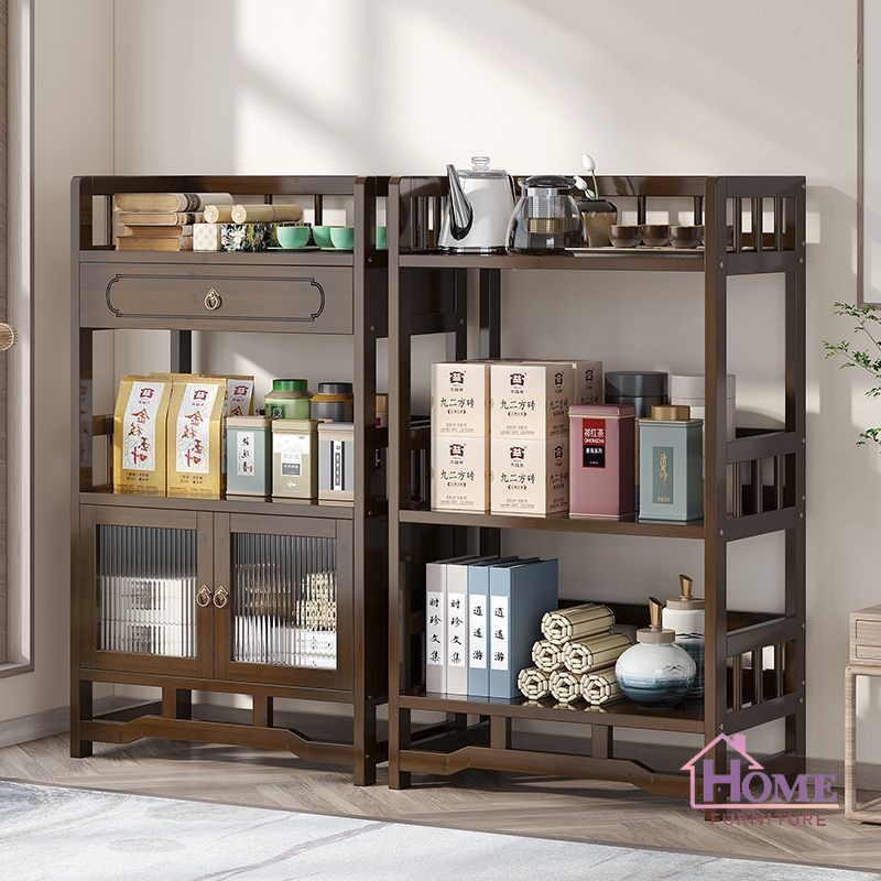 🍁Shelf/Tea Table/Floor Storage Shelf/Side Shelf Kitchen Storage Cabinet ...