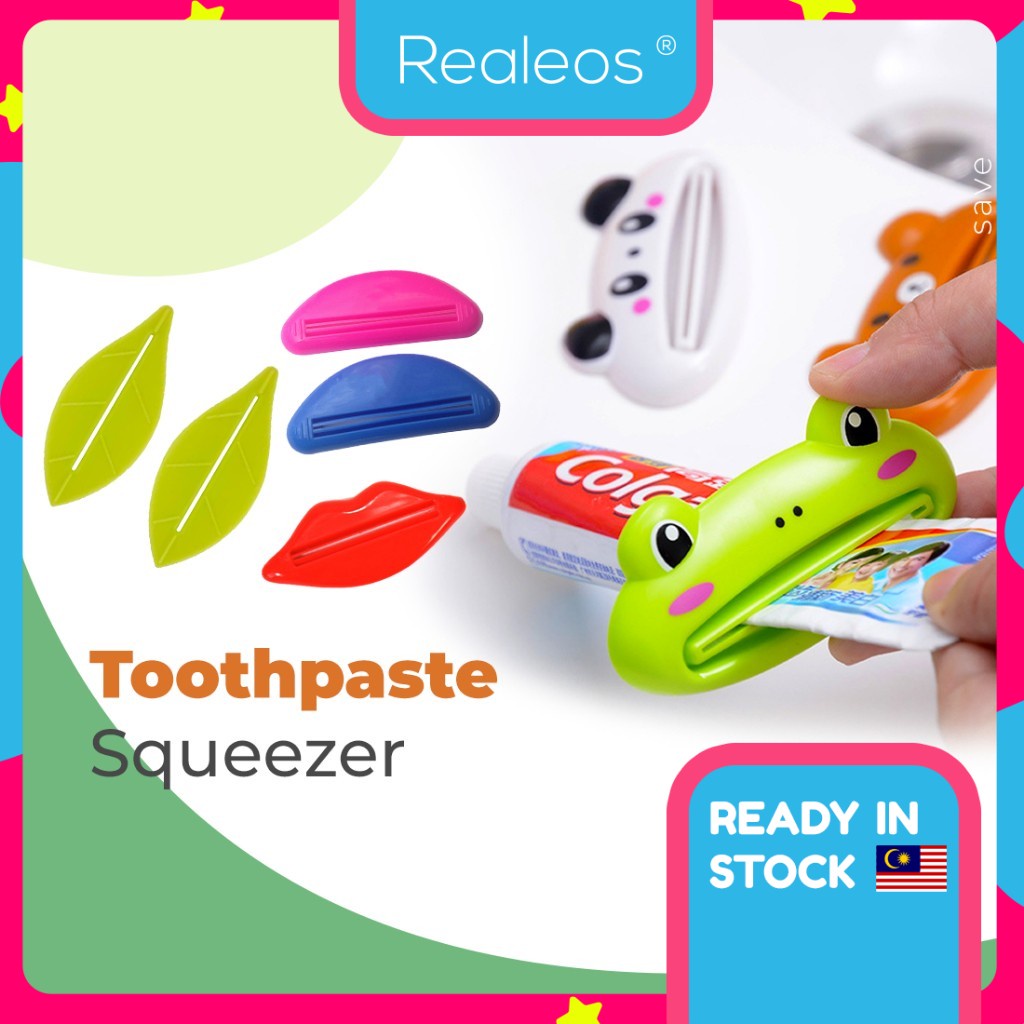 Realeos Leaf Toothpaste Squeezer Cartoon Easy Squeeze Dispenser Tube ...