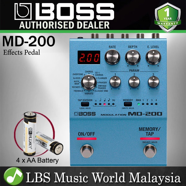 Boss MD-200 Modulation Effects Pedal with 12 Modulation Modes (MD200 ...