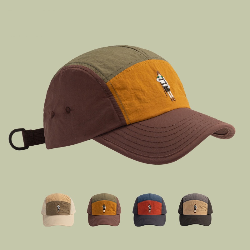 Japanese Quick-Dry Baseball Cap Vintage Contrast Stitching Cap ...