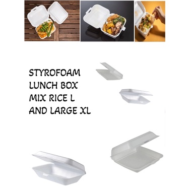 STYROFOAM LUNCH BOX MIX RICE & BIG | Shopee Malaysia