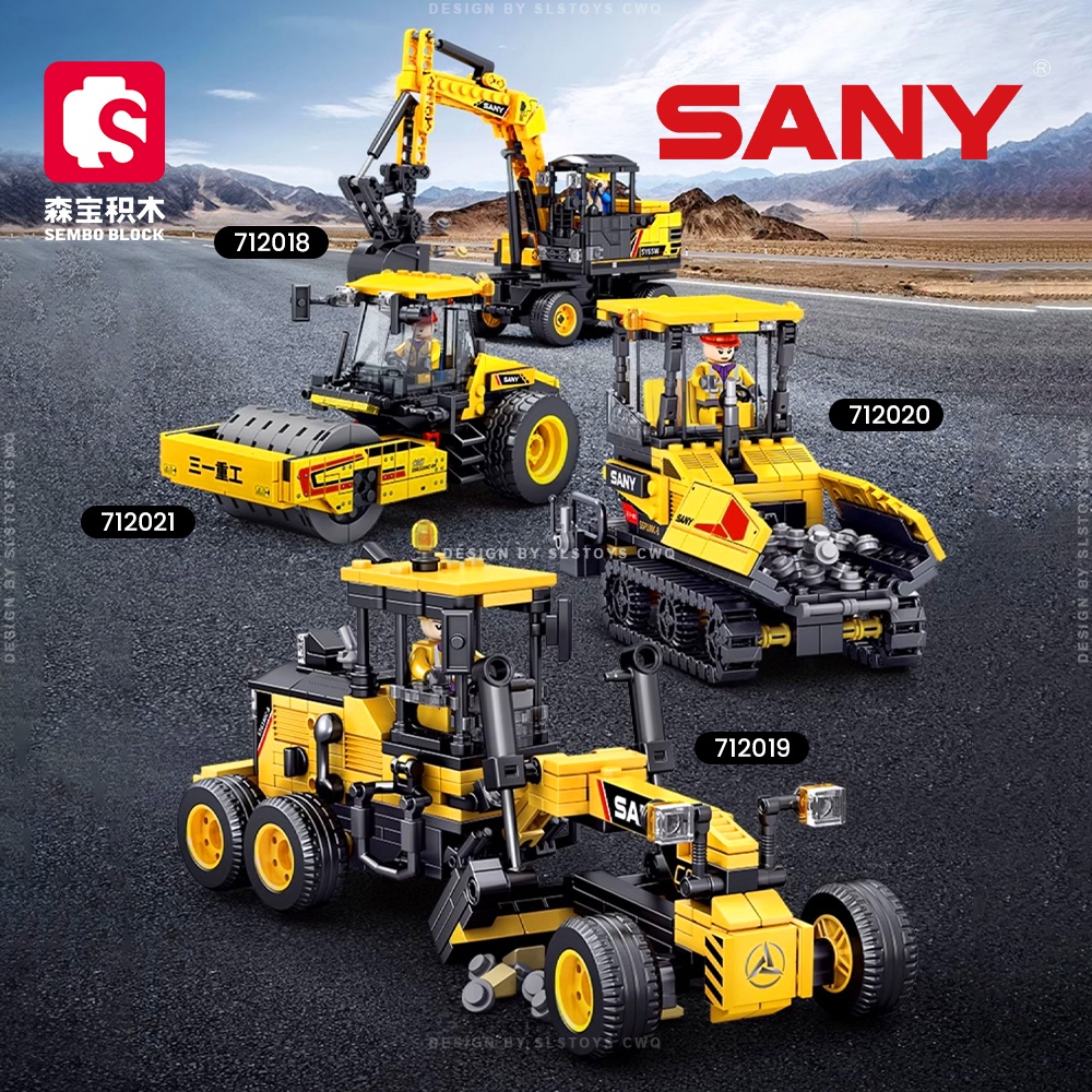 Sembo Block Sany Construction Truck Lorry Transport Vehicle Decoration ...