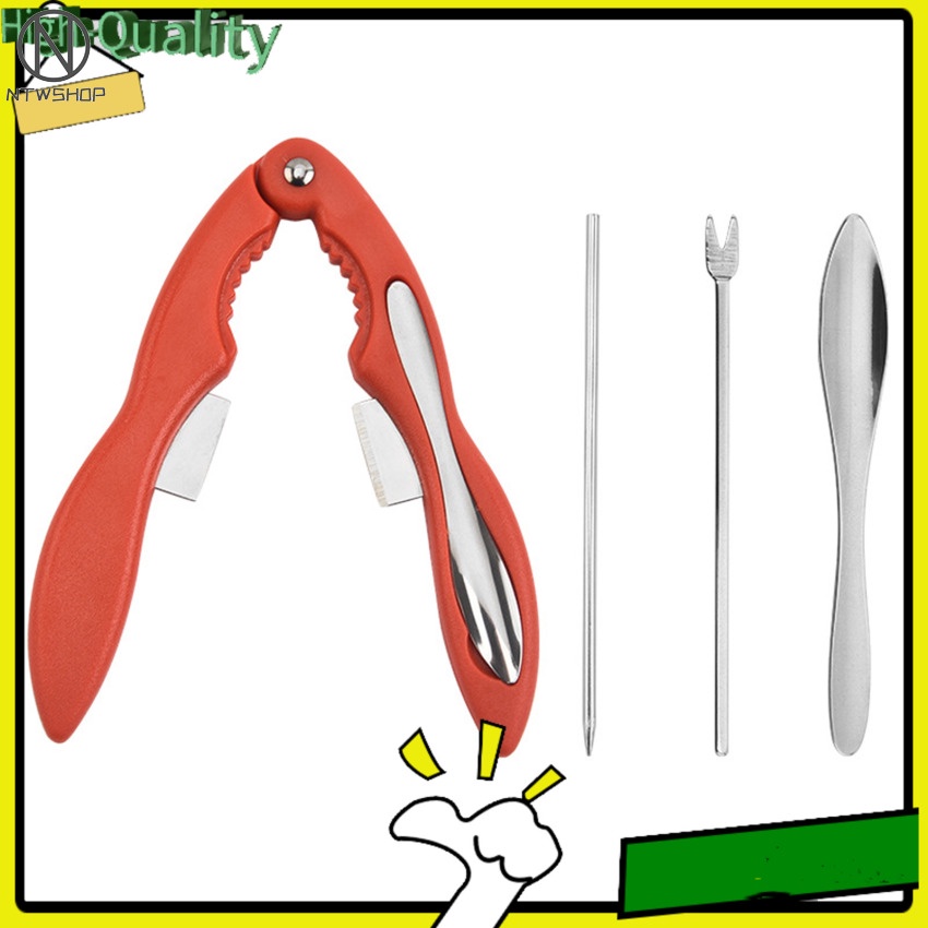 Seafood Tools Heavy Duty Shell Cracker with 3PCS Forks Multi-functional ...