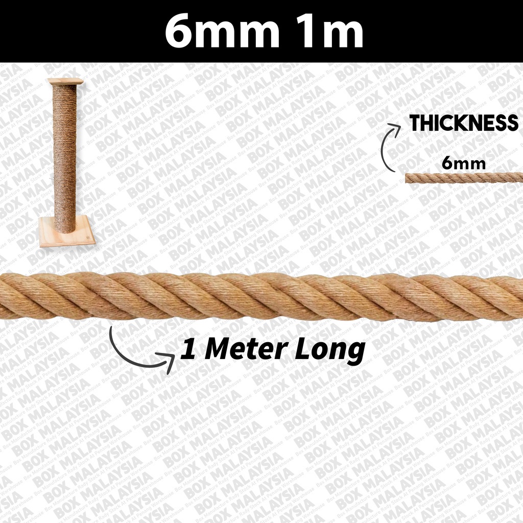 1mm-20mm Brown Hemp Rope / Tali Guni / Jute Rope Twine Cord String ...