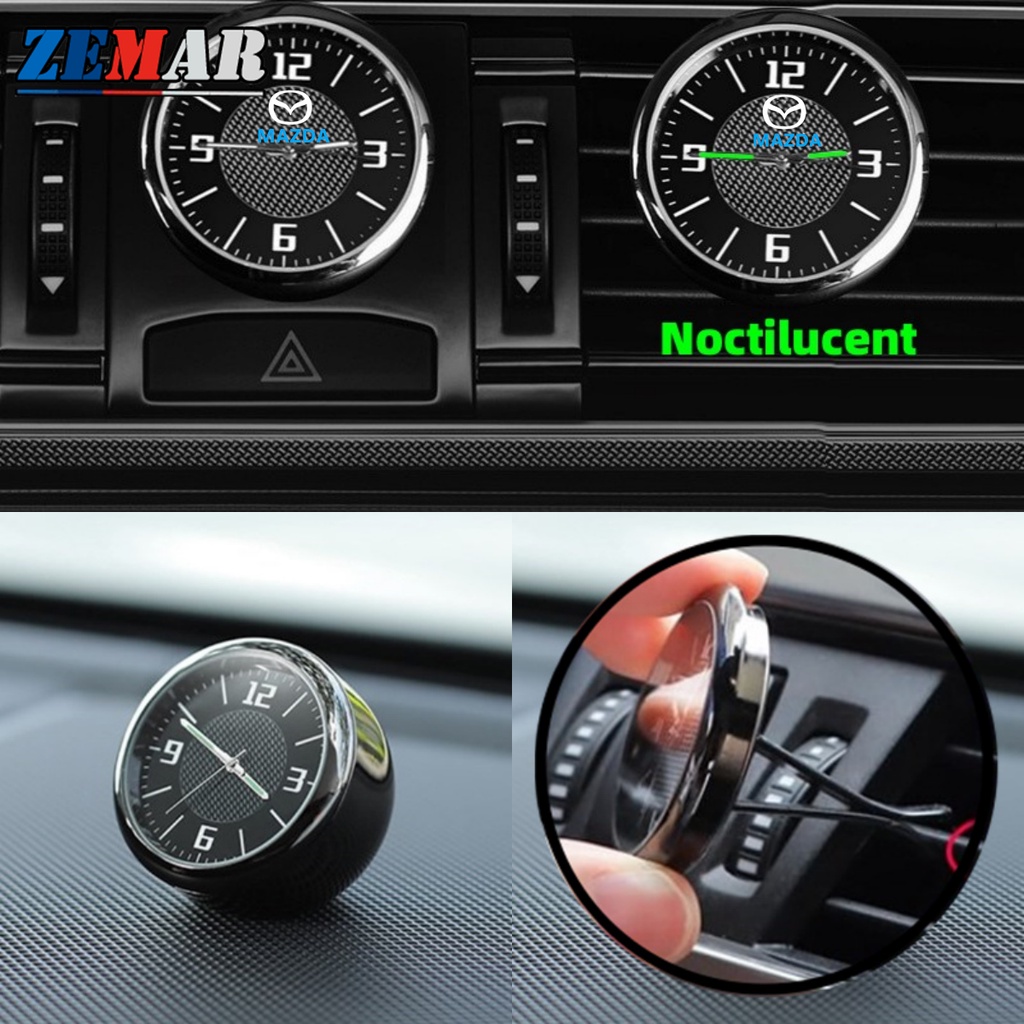 Mazda Car Mini Quartz Clock In the Dark luminous Interior Center ...
