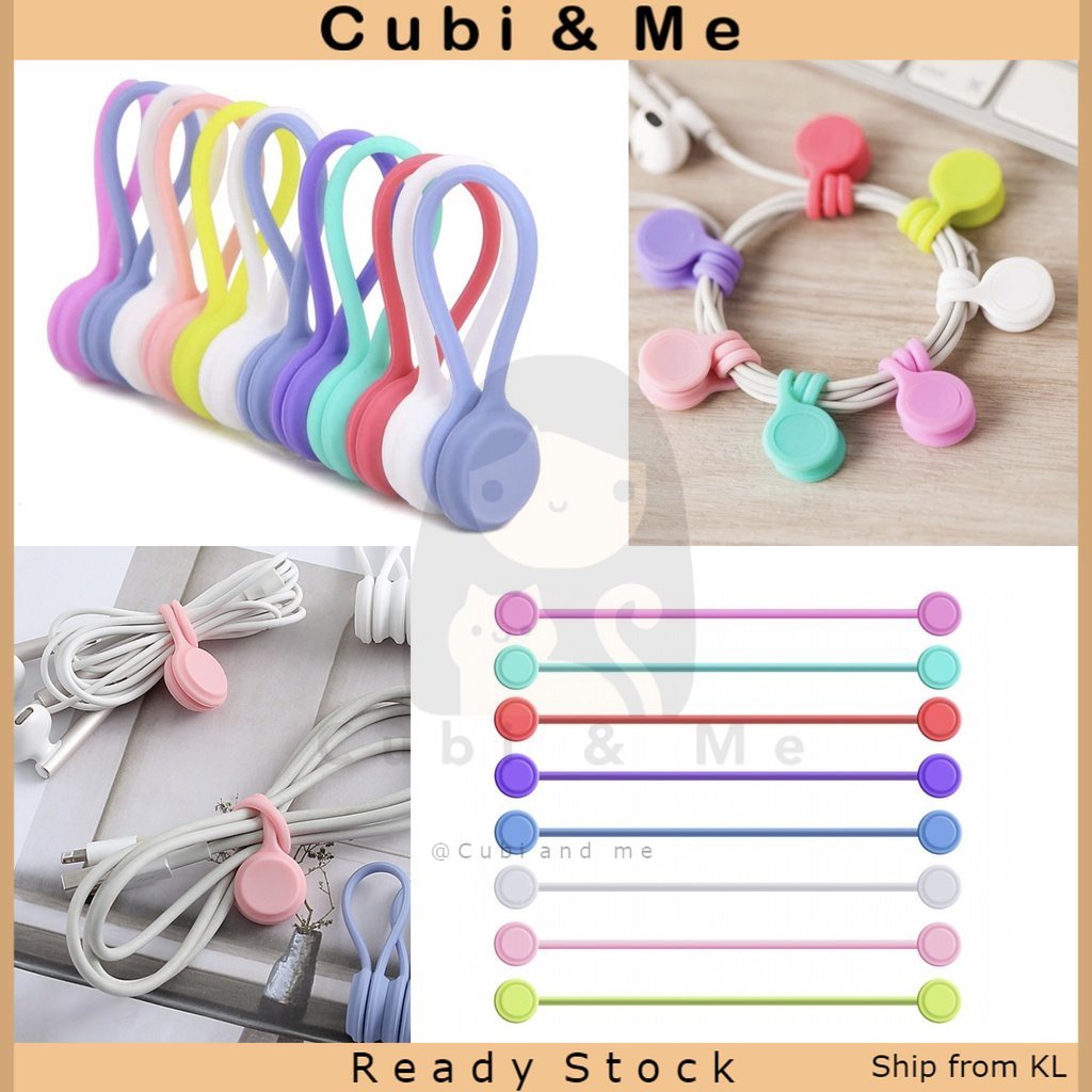 C&M Silicone Magnetic Earphone Cord Winder Wire Cable Organizer Holder ...