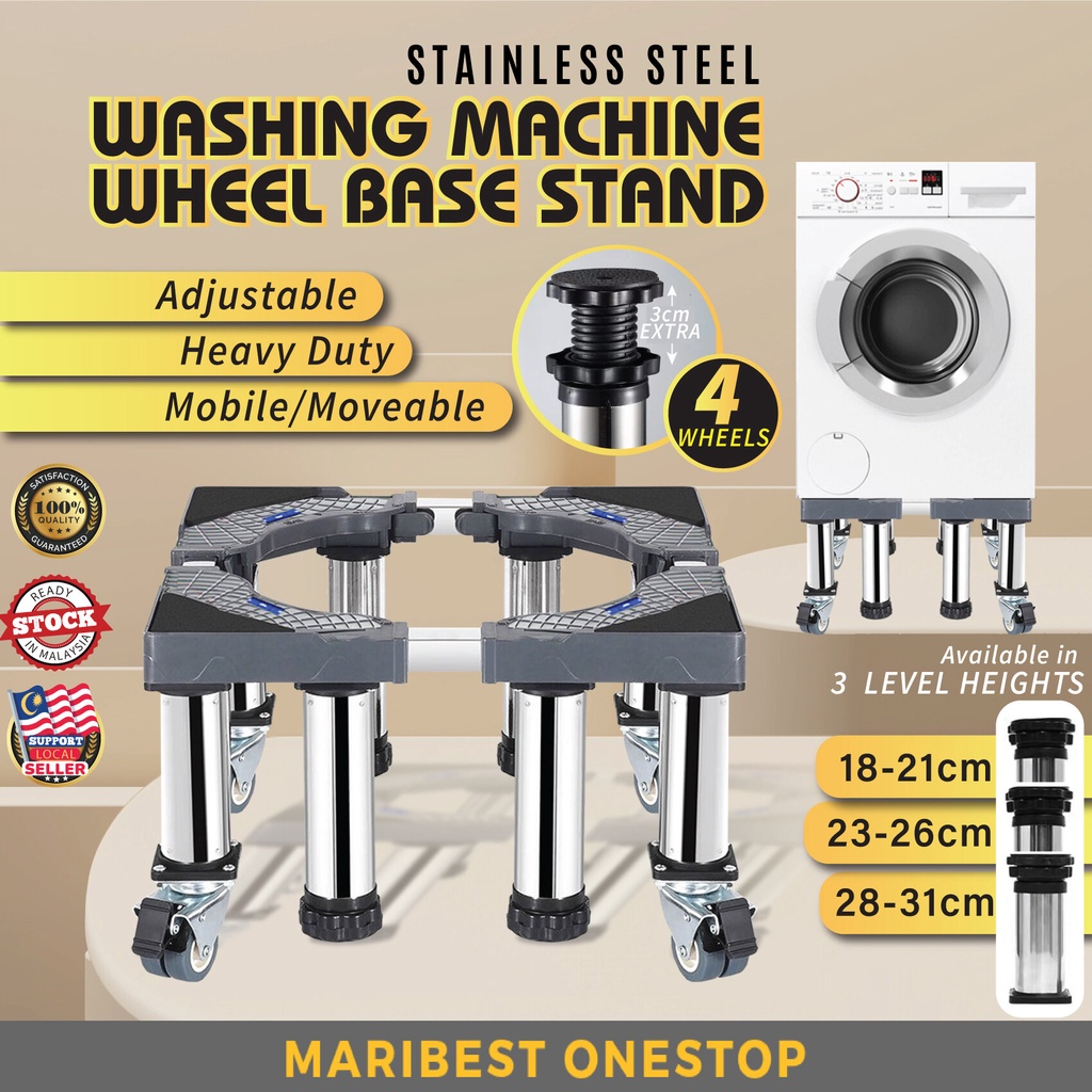 Stainless Steel Washing Machine Wheel Base Stand Bracket Rack ...