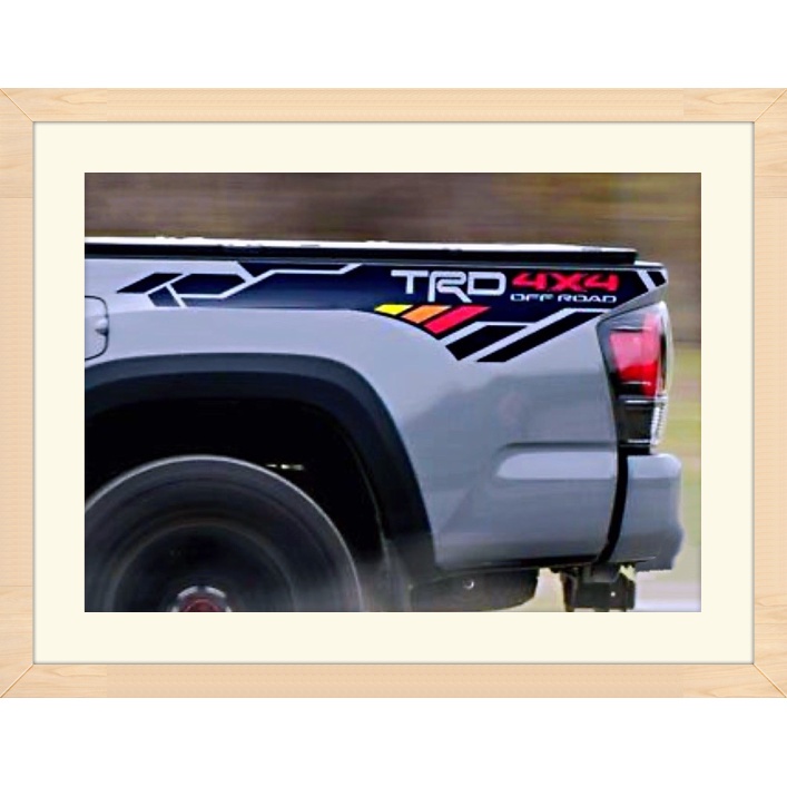(Ready Stock)2pcs Toyota Hilux Trd 4x4 Car side sticker rear Trunk ...