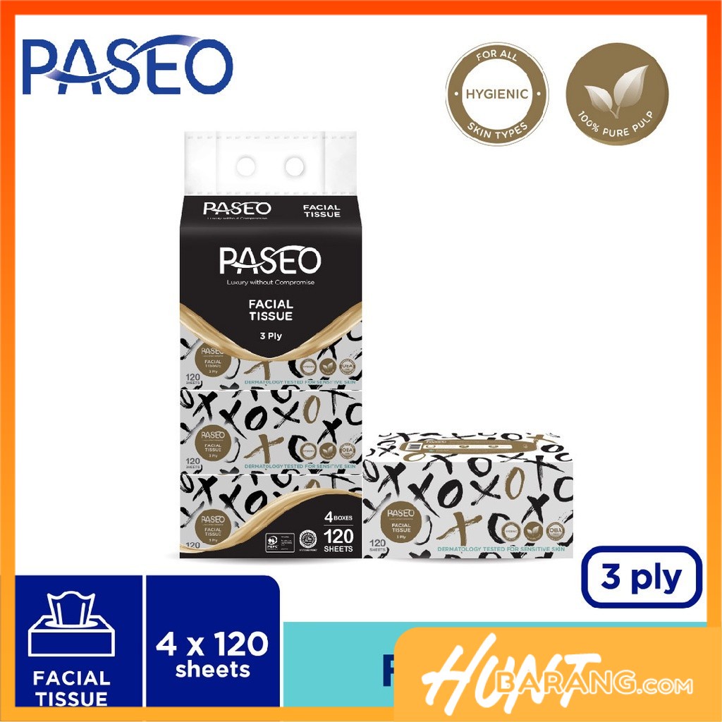 PASEO FACIAL BOX 3PLY (4X120S) | Shopee Malaysia