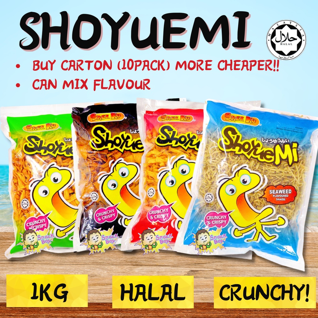 1KG Keropok Snekku ShoyueMi (Original / Spicy / Black Pepper / Seaweed ...