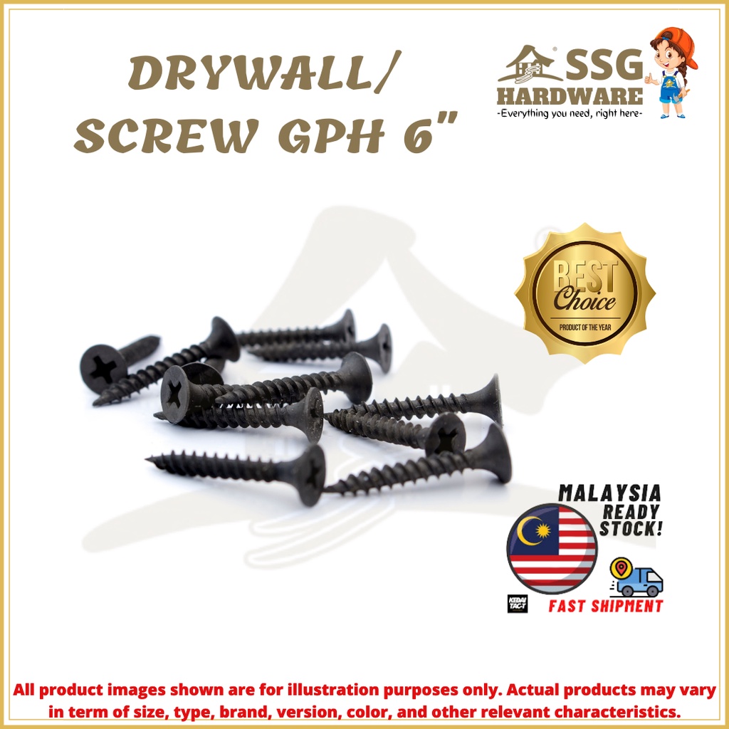 Gph Screw Drywall Screw Skrew Hitam Skrew Tajam Skru Papan Skru Dinding Skru Frame 6