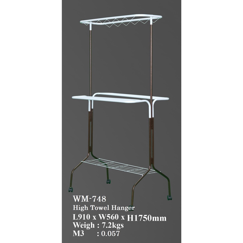 WM-748 High Towel Rack, Rak Tuala Tinggi/ Pengering Besi / Metal Drying ...