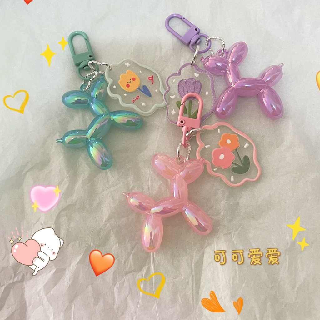 Balloon Dogs Key Chains Cute Bag Pendant Key Ring Gift Cartoon Keychain ...