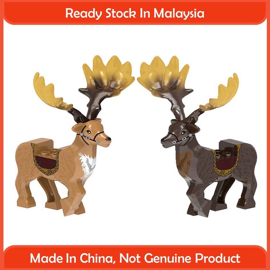 Medieval Hobbit Big Horned Deer Elf Lego Mini Figure Building Block ...